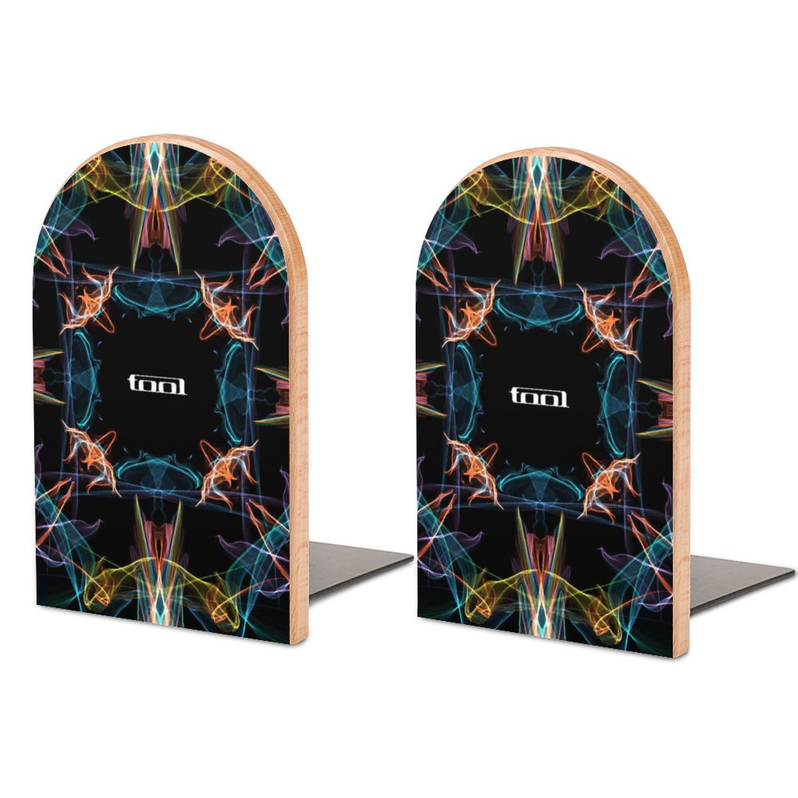 Music Tool Band Bookends Wood Book Divider Decor Shelves Non-Skid Book ...