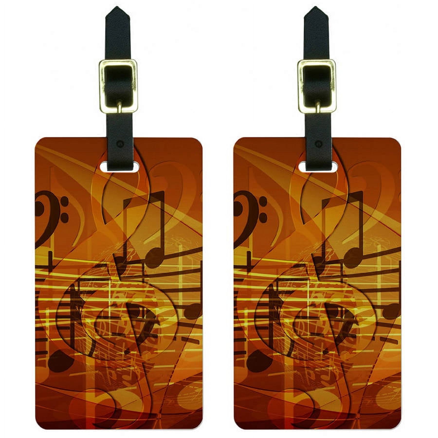 Music Treble Clef Concert Musician Luggage Tags Suitcase Carry-On ID ...