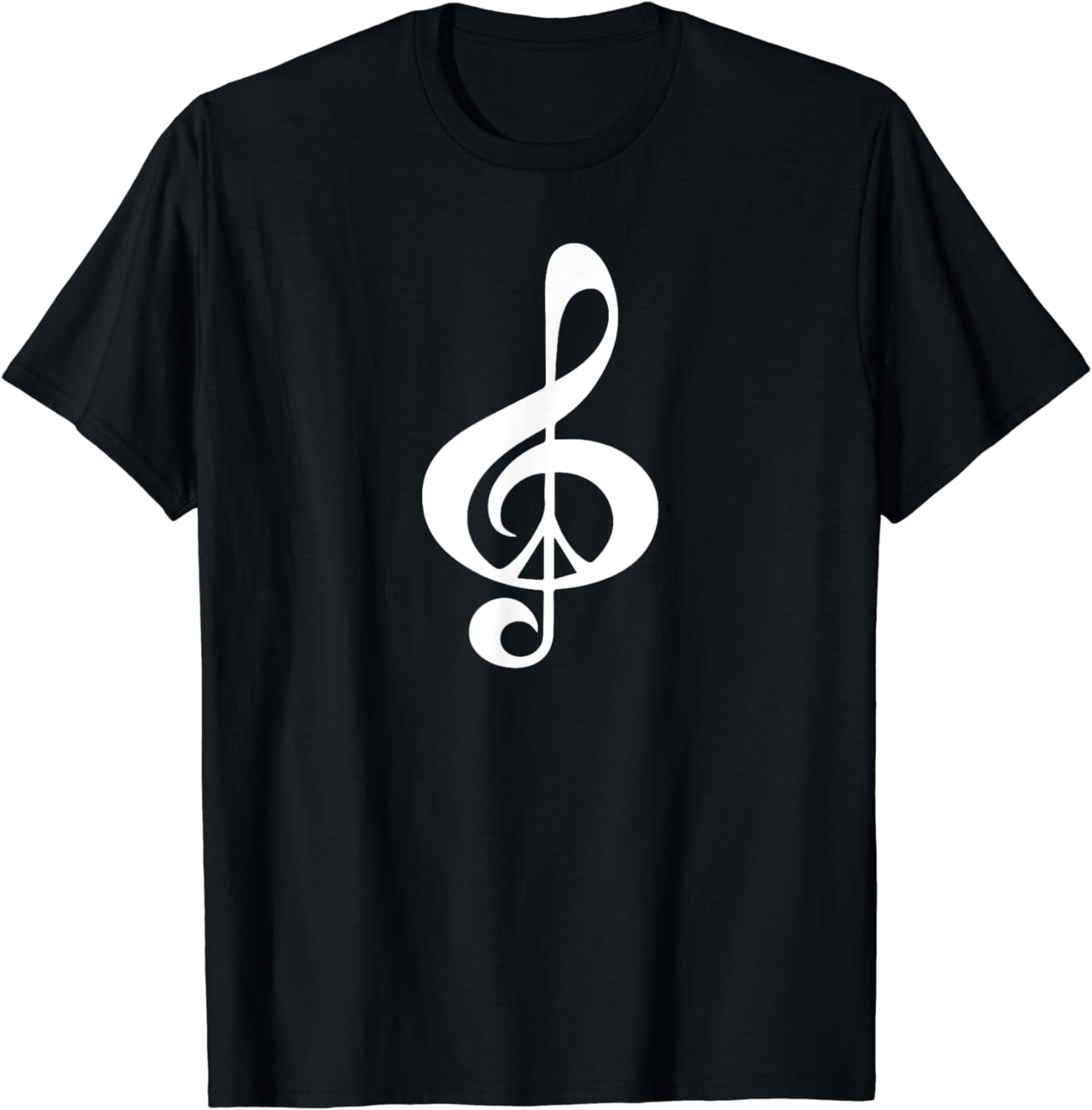 Music Treble Clef Peace Sign T-Shirt - Walmart.com