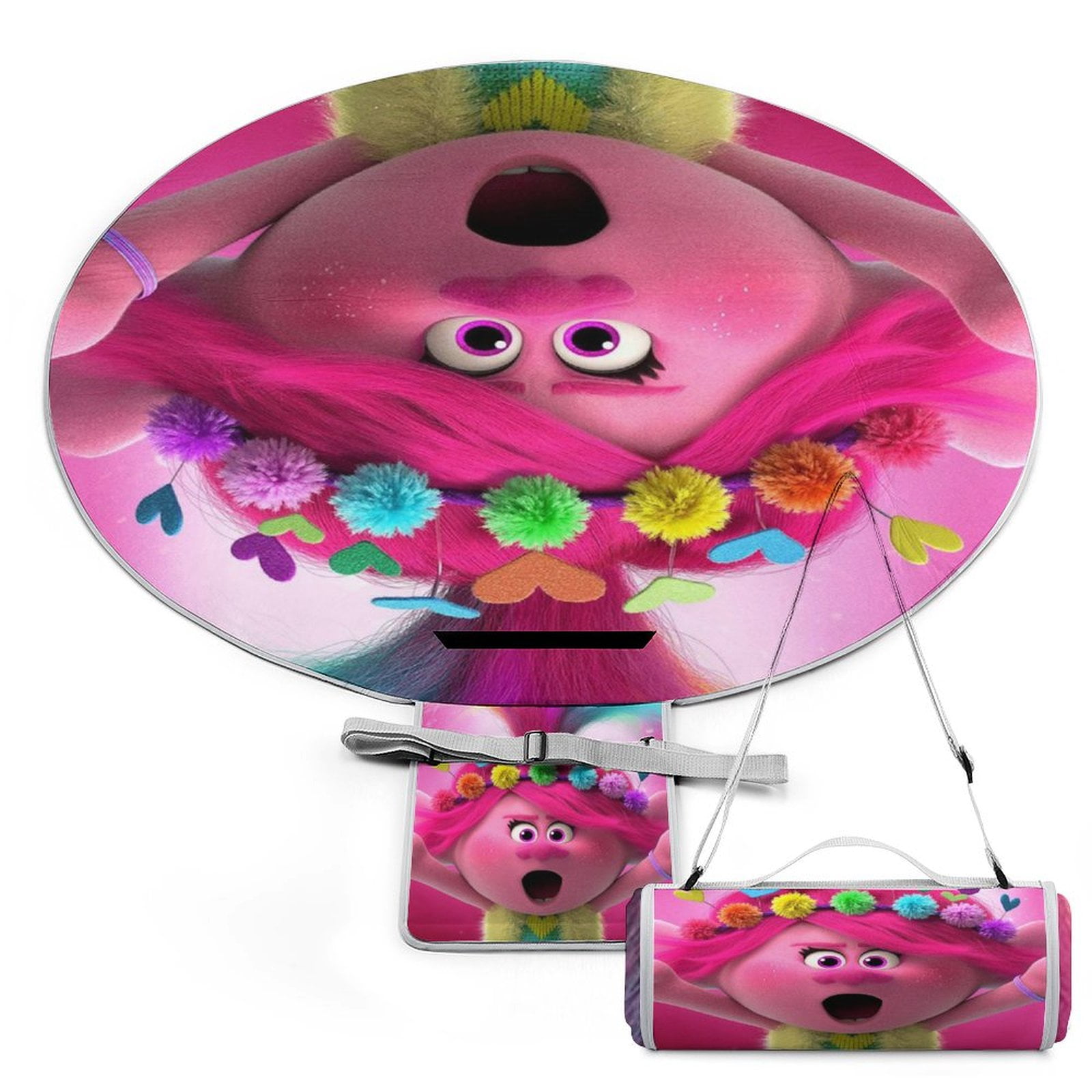 Music Trolls World Tour Round Picnic Mat Summer Beach Blanket Crawling ...
