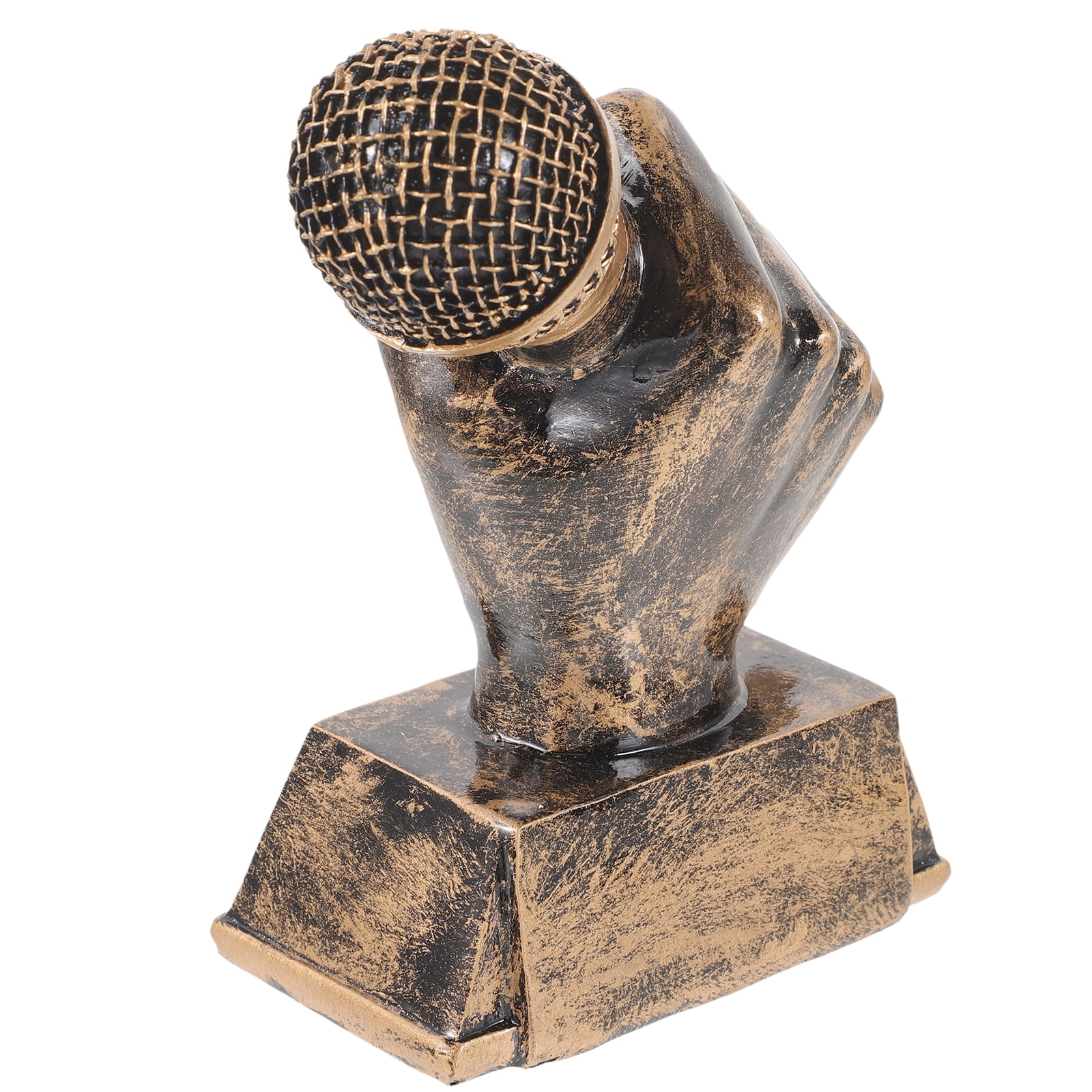 Music Trophy Mini Microphone Vintage Singing Award Decoration Trophies ...