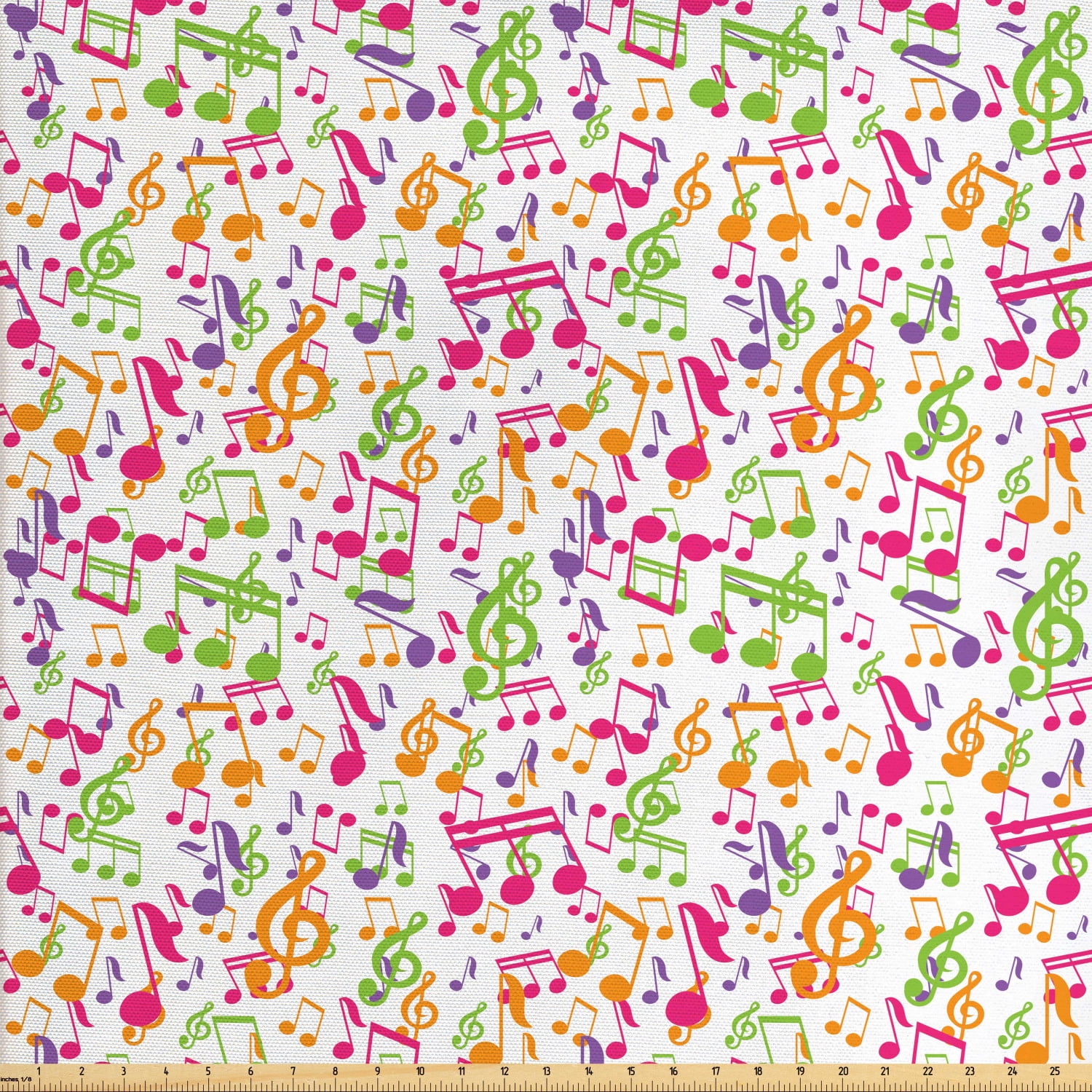 Music Upholstery Fabric by the Yard, Inspirational Sound Vibes Theme ...