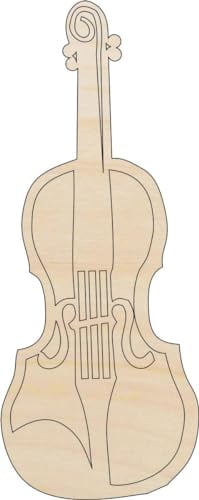 Music Violin - Laser Cut Out Unfinished Wood Craft Shape MSC13 28" / 1/ ...