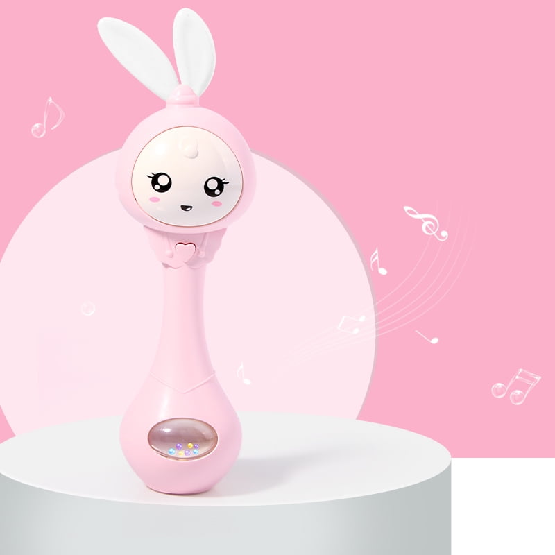 Music and Shine Rattle Toys Rabbit Intelligent Baby Rattles Smart Bunny ...