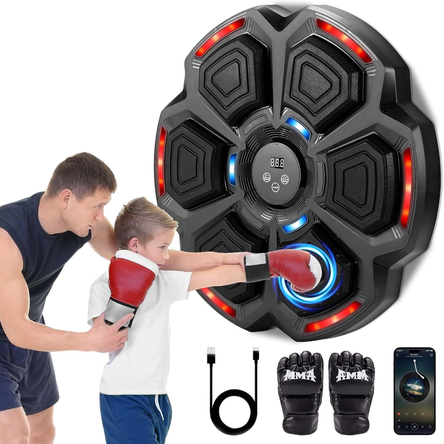 Music boxing machine, adult and childrens music punching machine ...