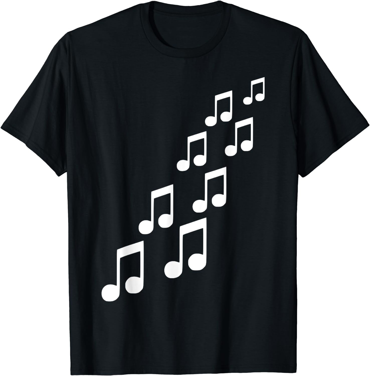 Music notes T-Shirt Black - Walmart.com