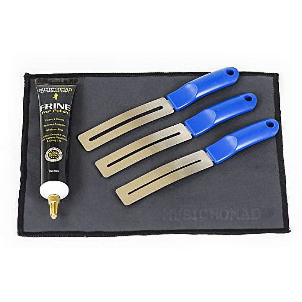 MusicNomad 5 pc. FRINE Fret Polishing Kit with Fretboard Guards, Polish ...