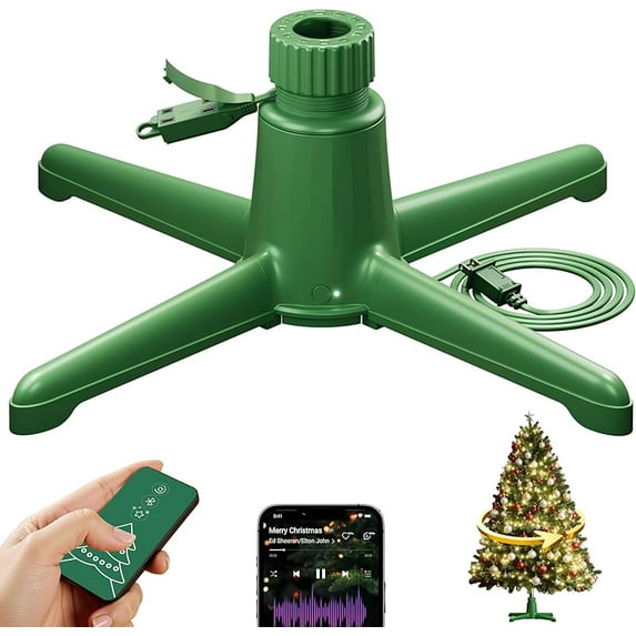 Musical 360° Rotating Christmas Tree Stand, Anti-tilt Noiseless, Up to ...