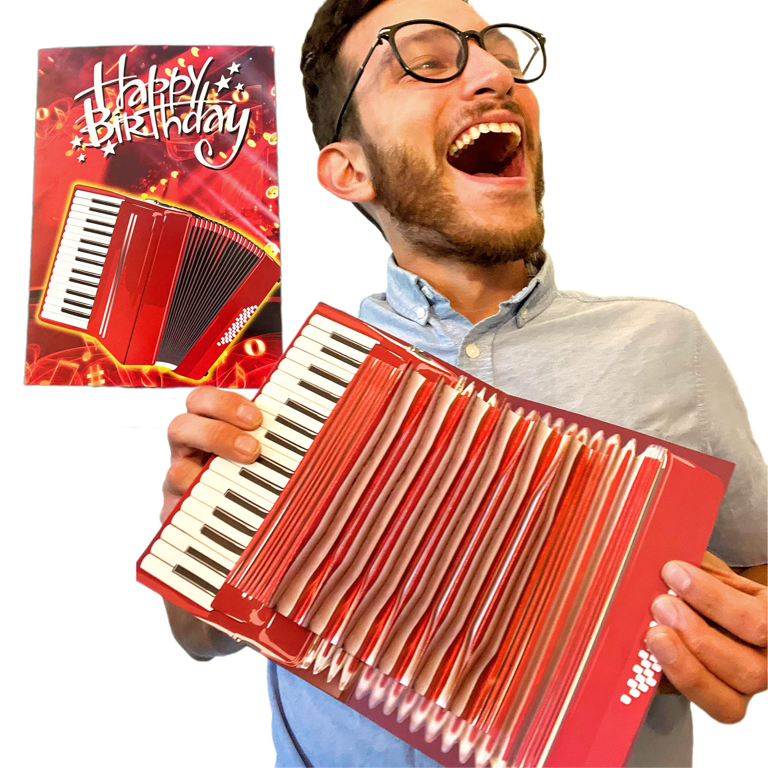 Musical Accordion Birthday Card for Birthday Celebrations, Interactive ...