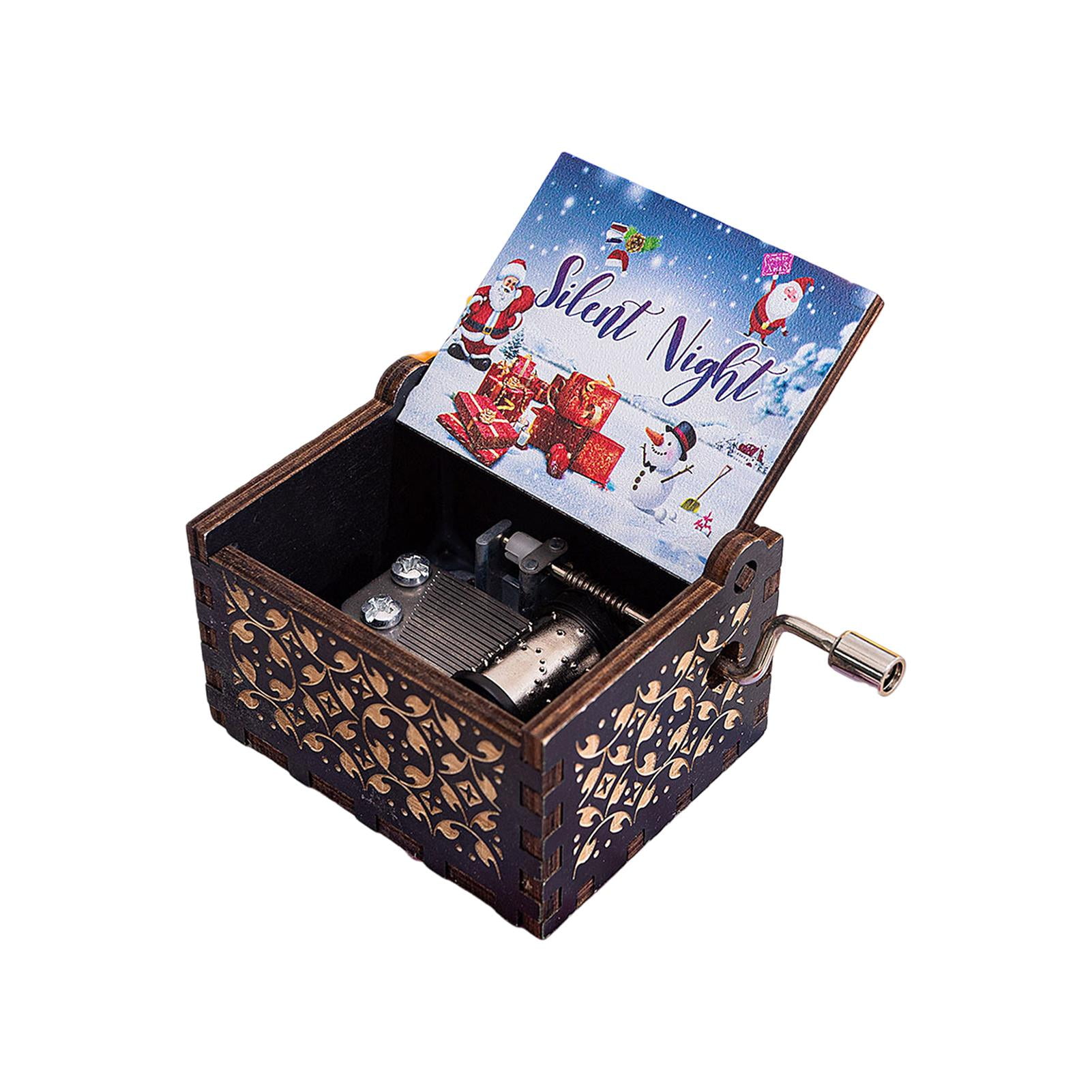Musical Boxes For Kids,Hand Cranked Small Musical Box,Wooden Carved ...