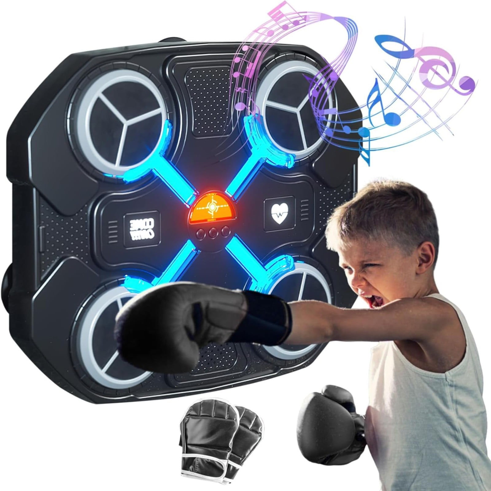 Musical Boxing Machine Wall Mounted Boxing Equipment With Bluetooth LED ...