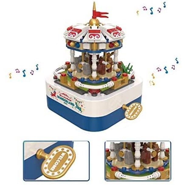 Musical Building Blocks Carousel Merry Go Round Toy Bricks Set ...