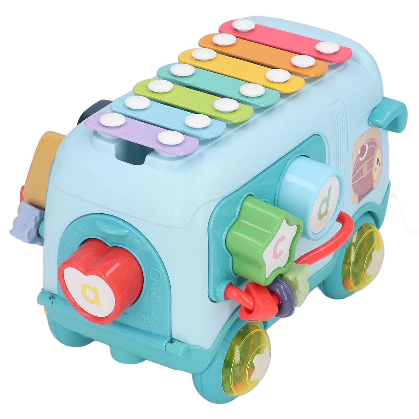 Musical Bus Toy, Multifunction Learning Toy Pattern Blocks Matching ...