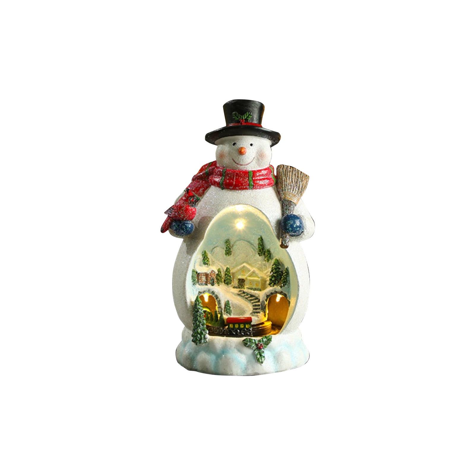 Musical Christmas Toy Box, 13x23cm Lighted Christmas Cabin Music Box ...