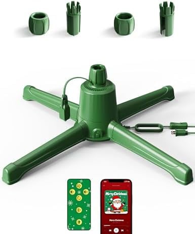 Musical Christmas Tree Stand with Memory Function, Anti-Tilt Noiseless ...