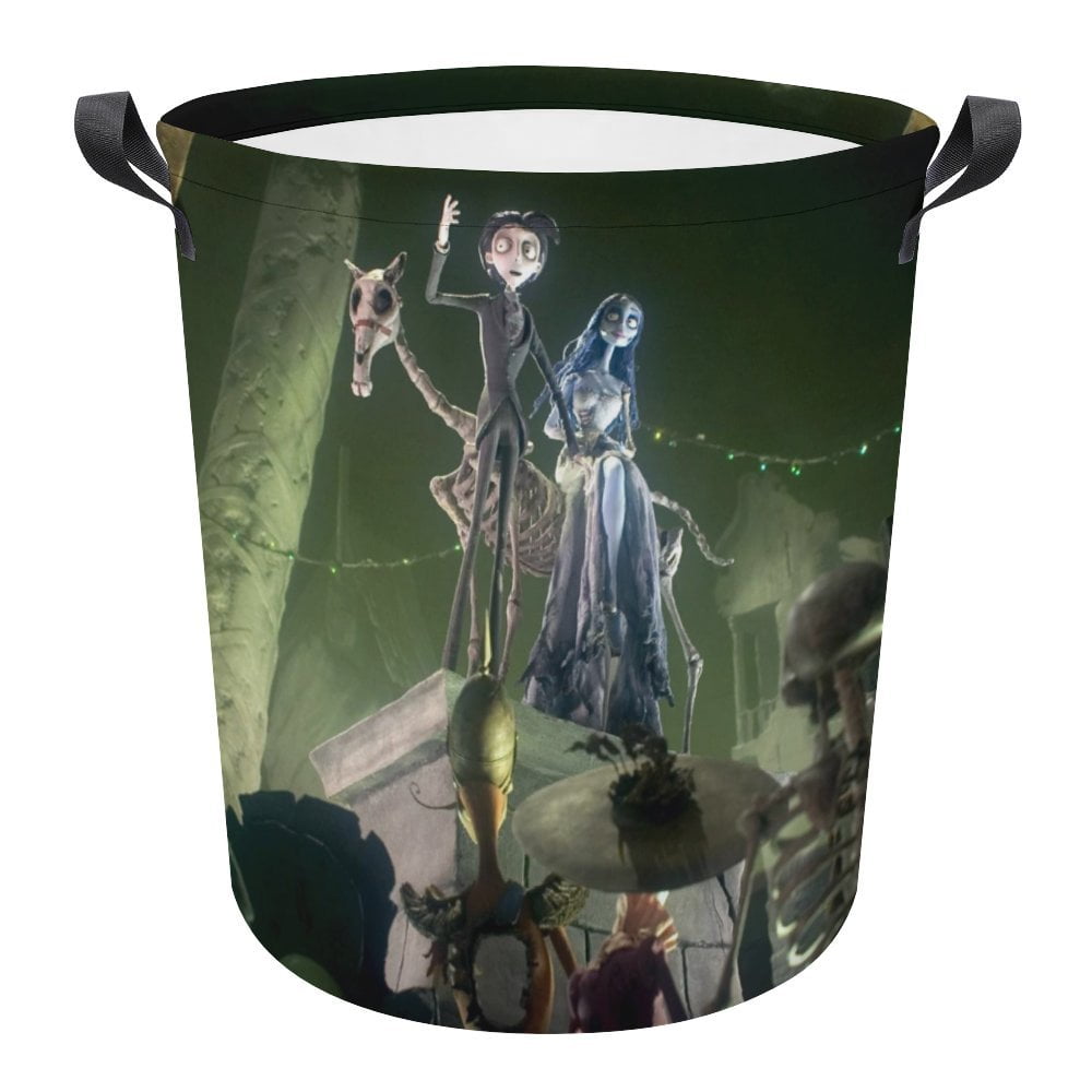 Musical Corpse Bride Circular Laundry Hamper Foldable Large Storage ...