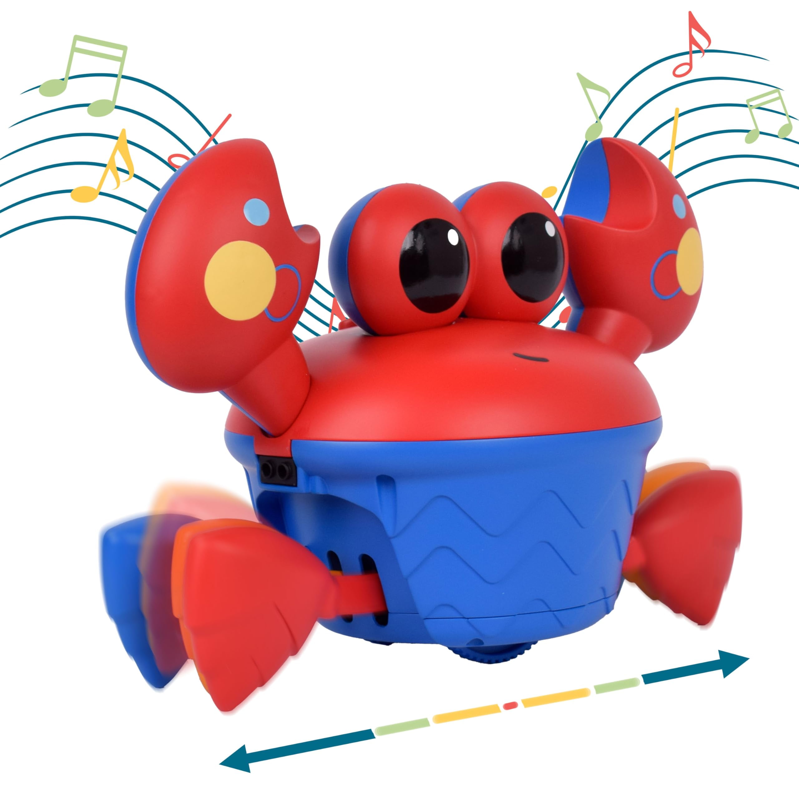 Musical Crawling Crab Toy For Babies & Toddlers - Encourages Crawling ...