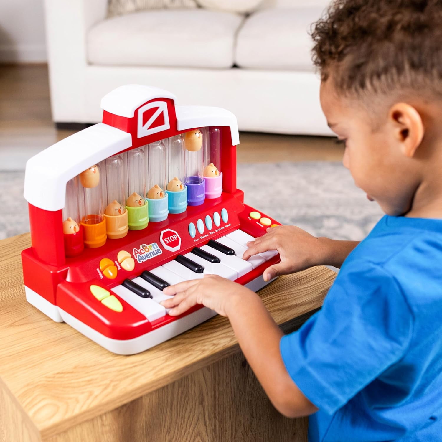 Musical Farm Animal Keyboard Toy with Light-Up Piano for Kids Learning ...