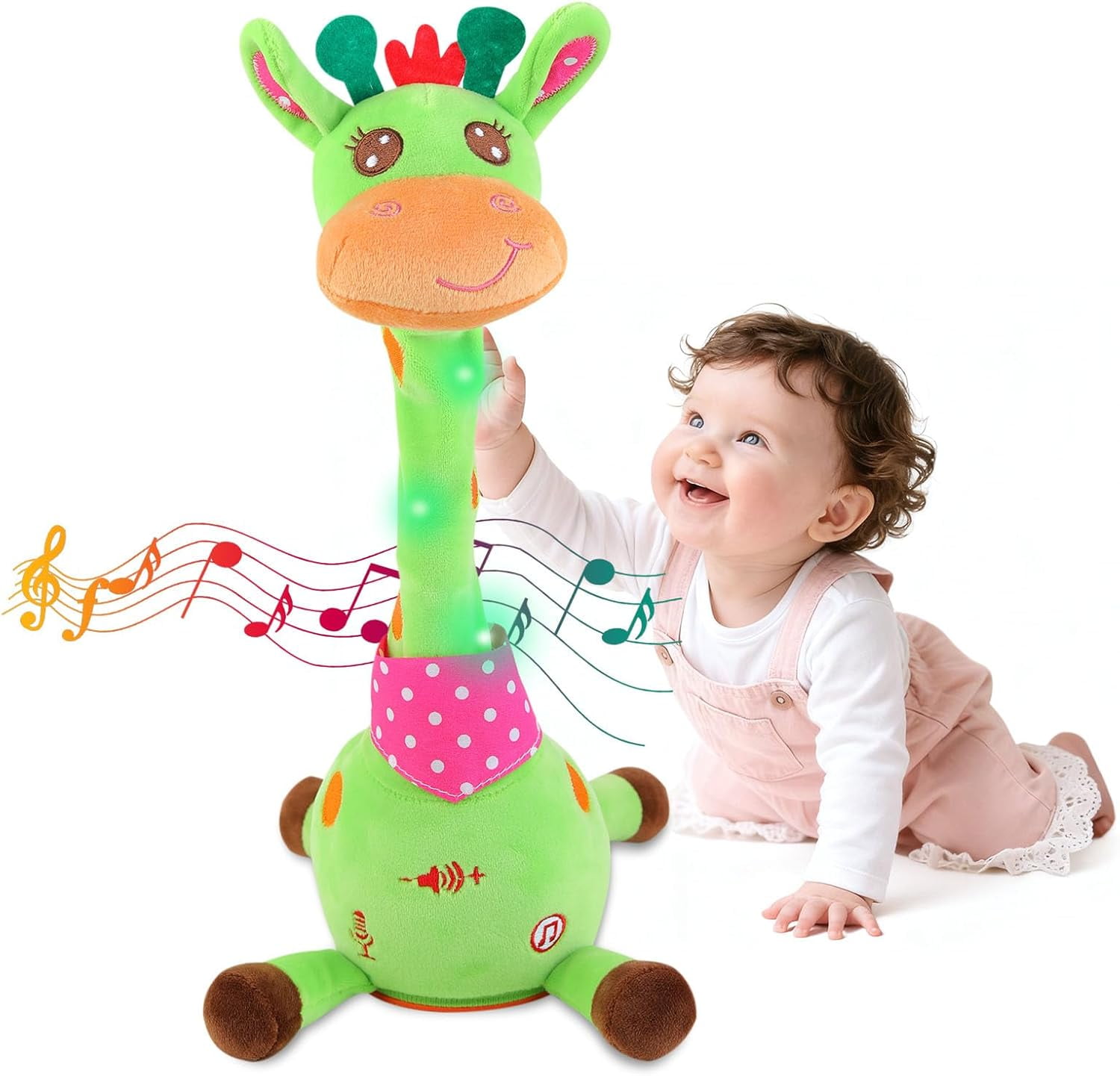 Musical Giraffe Toy,Interactive Talking Dancing Plush with 3 Power ...
