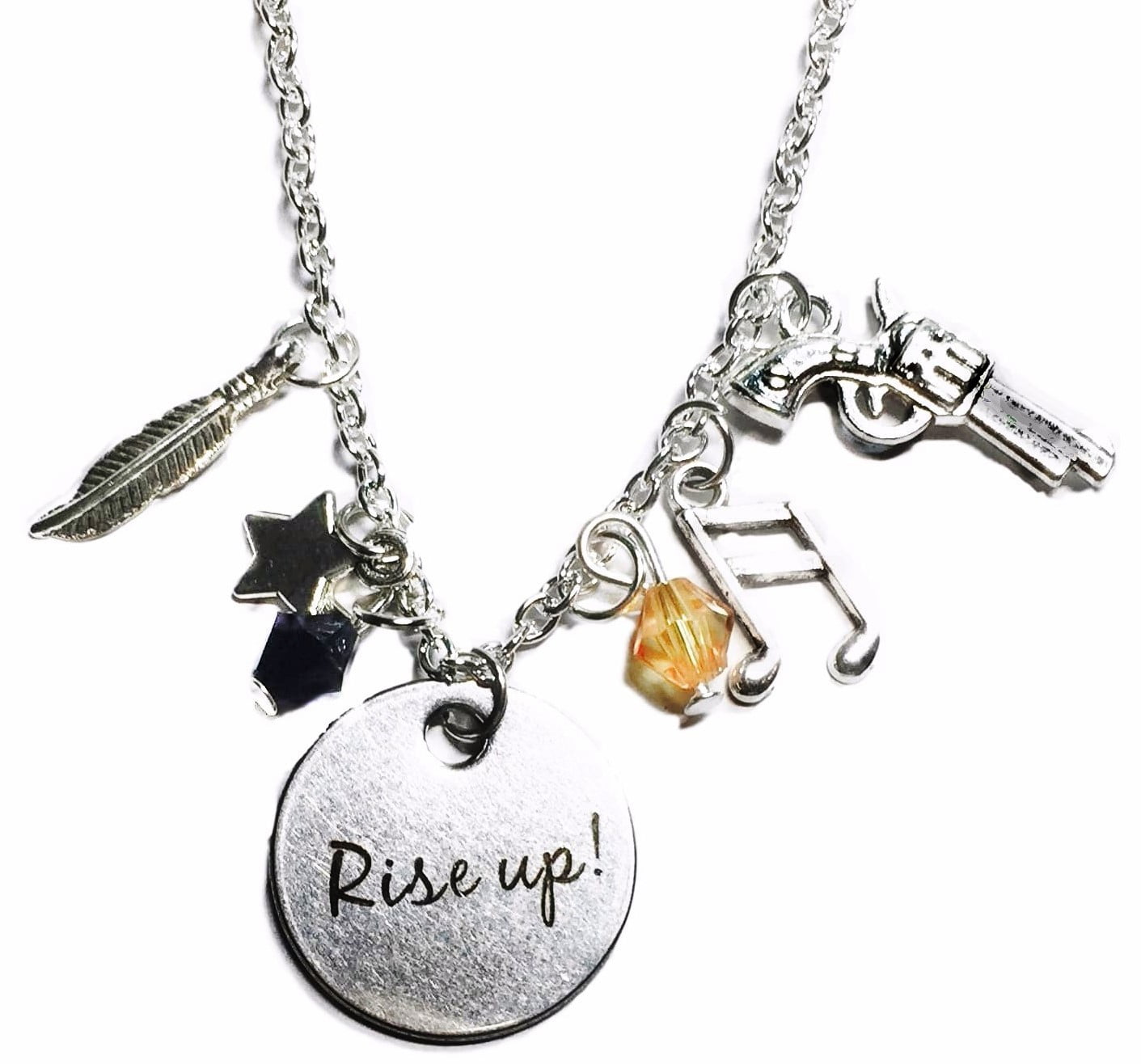 Musical Hamilton Rise Up Pendant Necklace with Charms - Walmart.com
