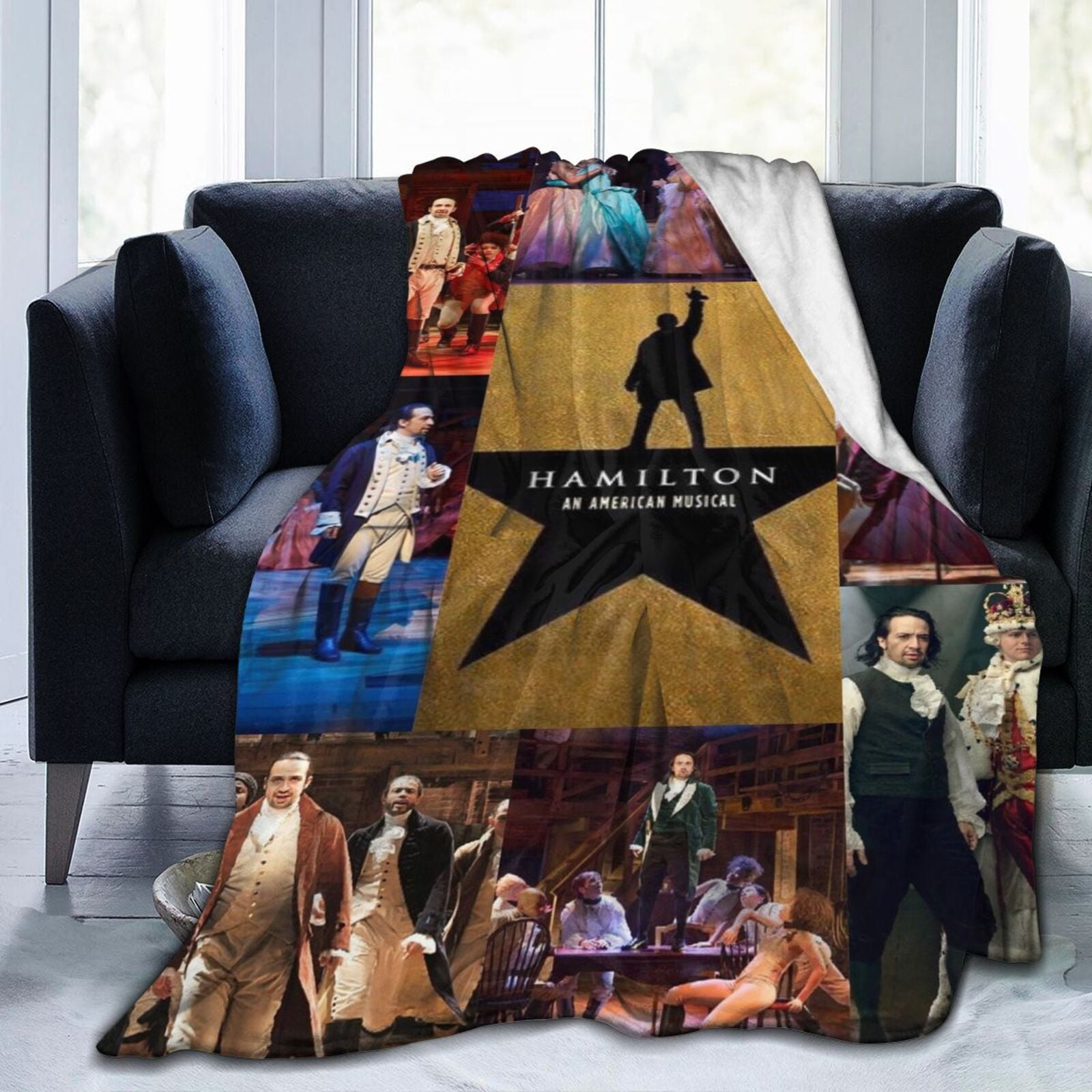 Musical Hamilton Throw Blanket 50"X40", Ultra-Soft Micro Fleece Blanket ...