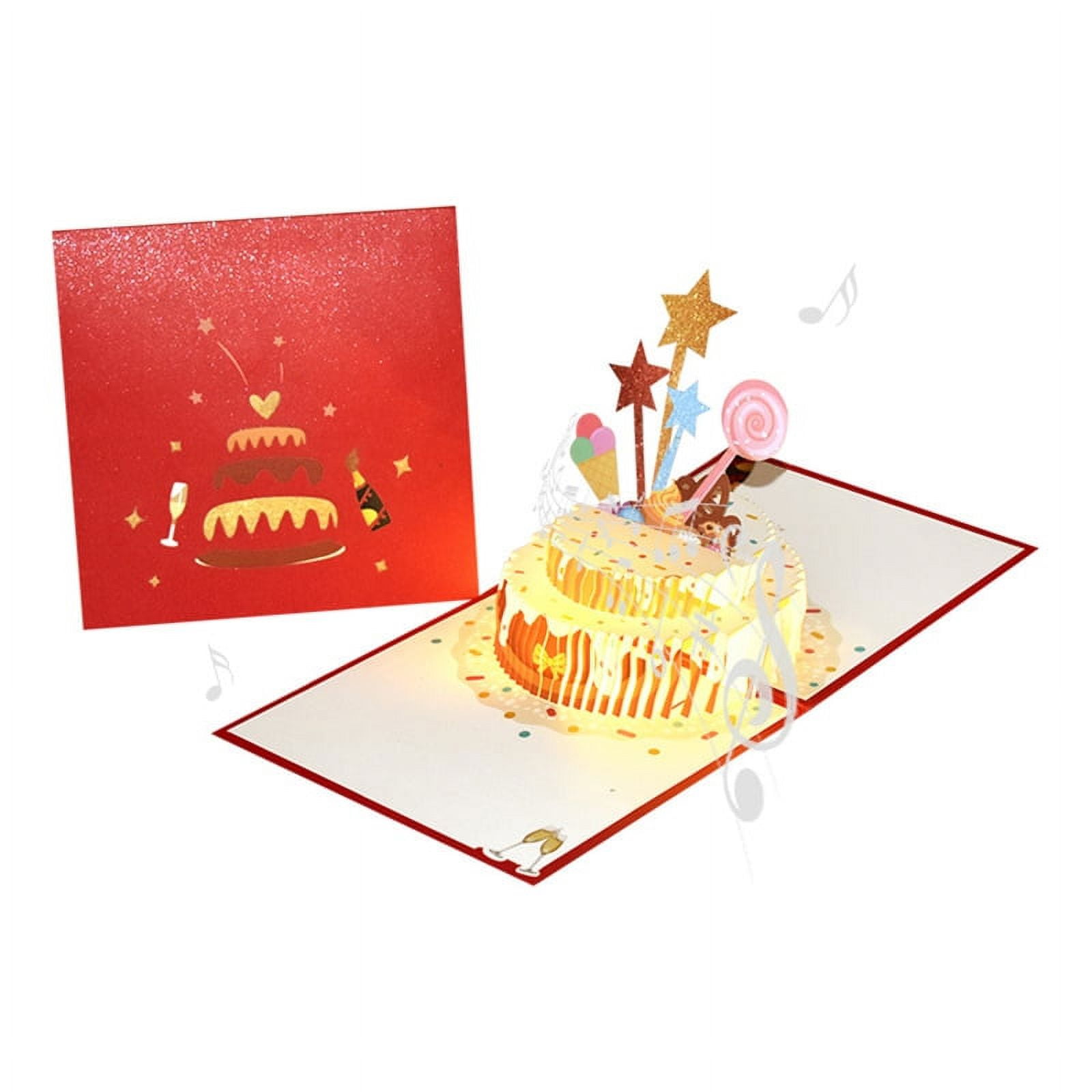Musical Happy Birthday Card for Girl Kids Wife Husband LED Light ...