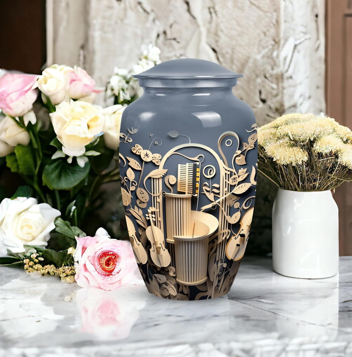 Musical Harmony Urn, Memorial Urn for Human Ashes, Decorative Urn ...