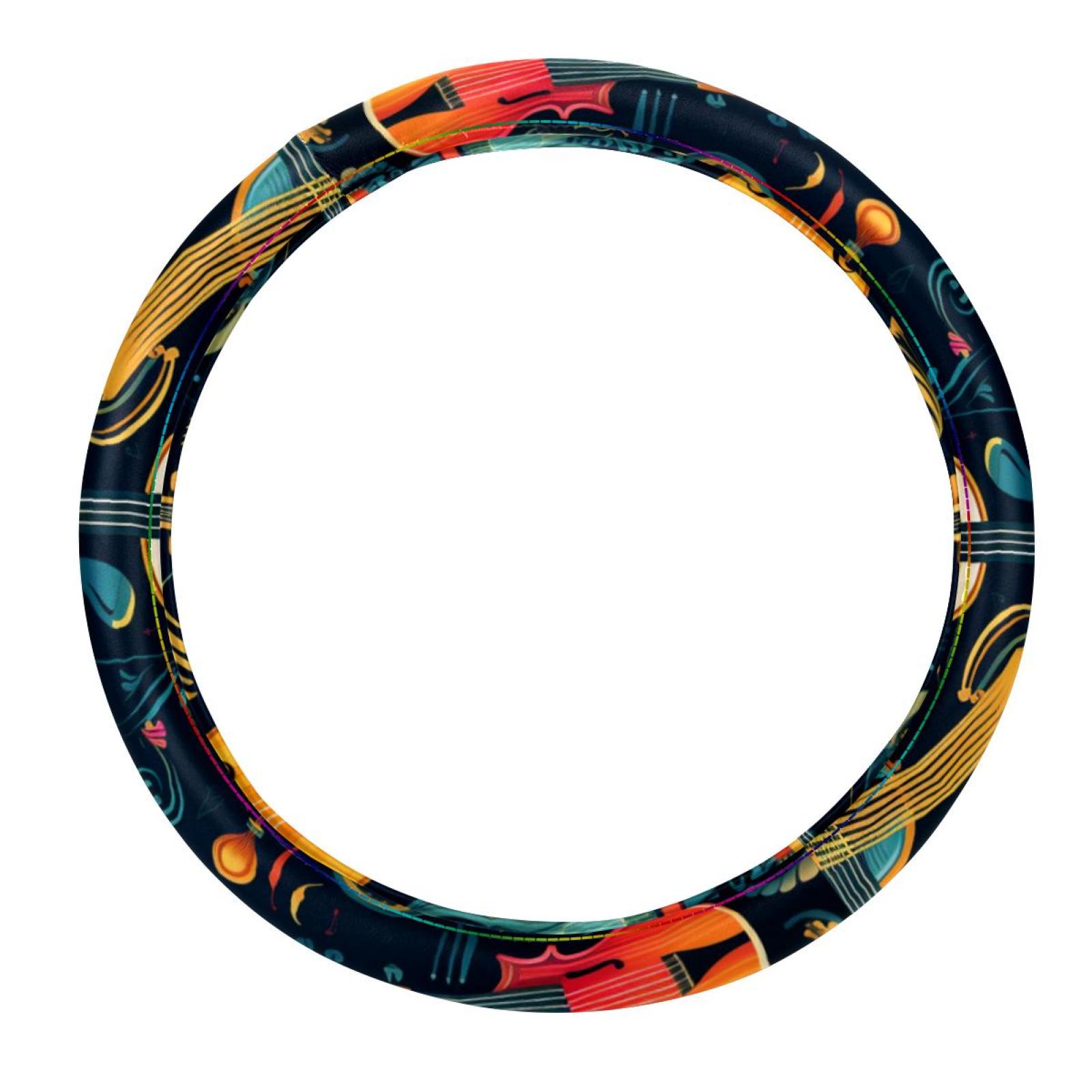 Musical Instrument 14.5 Inch Printed PVC Leather Car Wheel Cover ...