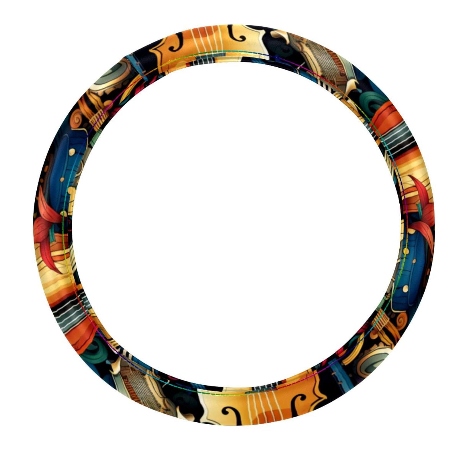 Musical Instrument 14.5 Inch Printing PVC Leather Car Wheel Covers ...