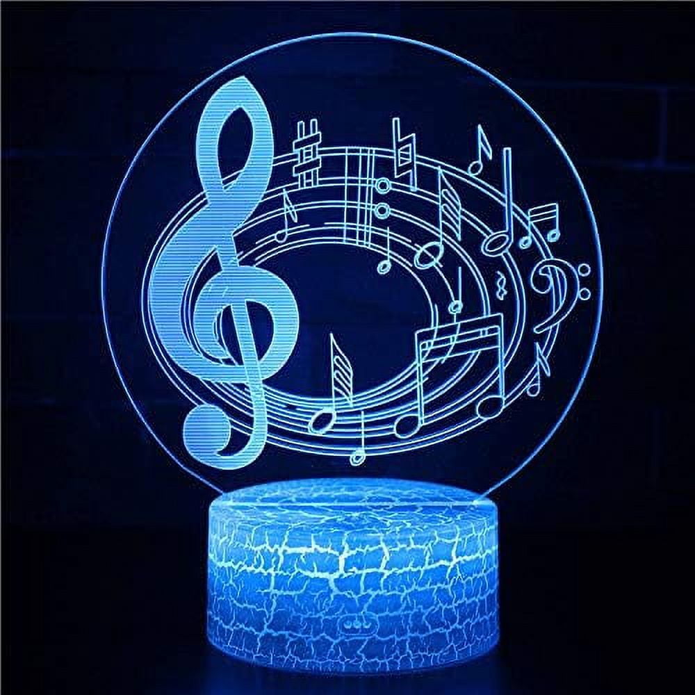 Musical Instrument 3D Night Light LED Colorful 16-Color Remote Control ...