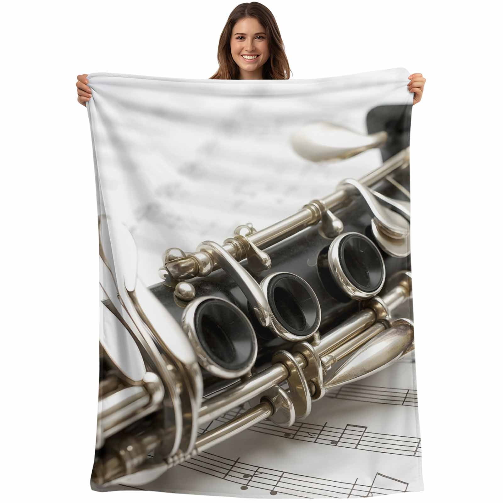 Musical Instrument Blanket Soft Cozy Warm Throw Blanket for Couch ...