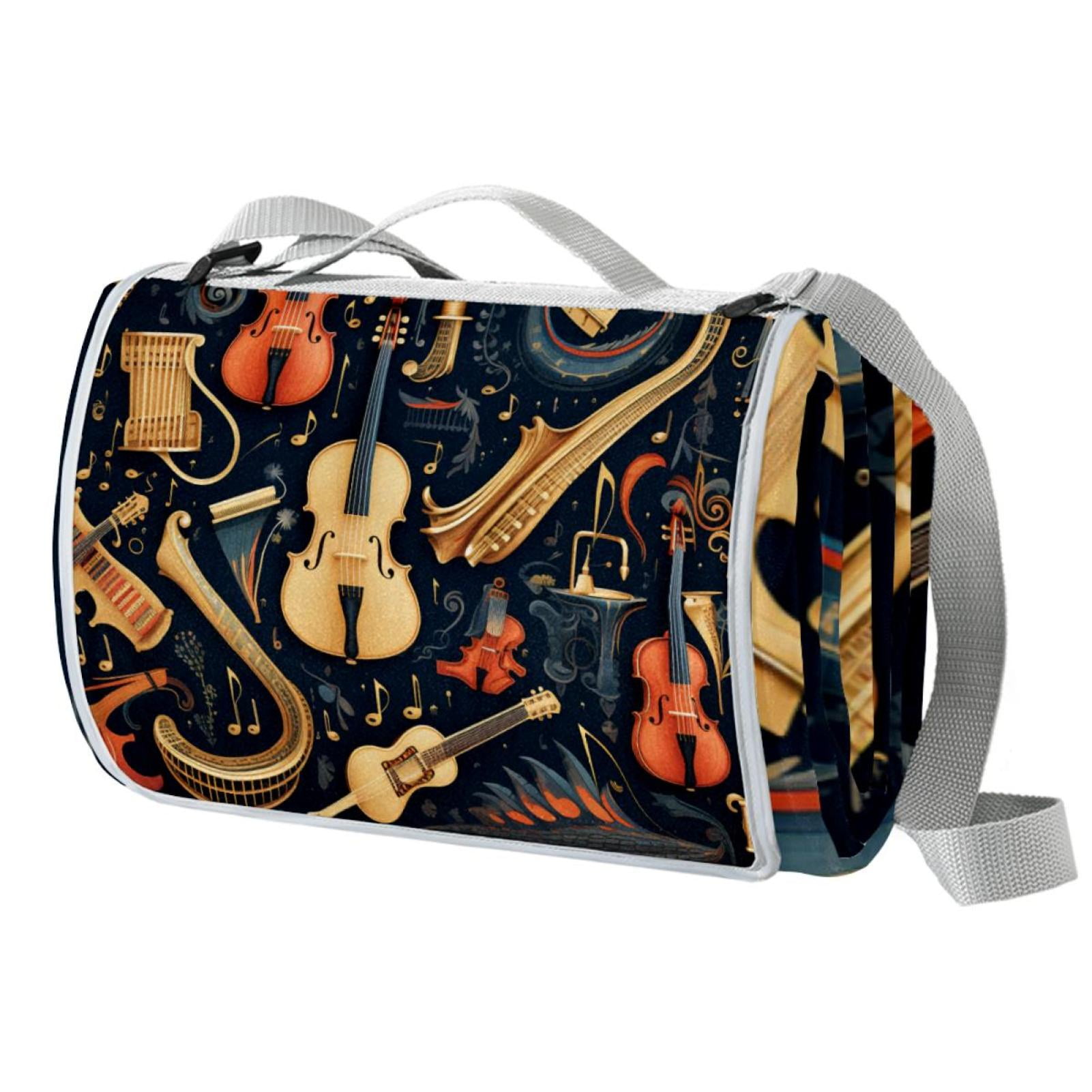 Musical Instrument Canvas Picnic Blanket Waterproof Outdoor Extra Large ...