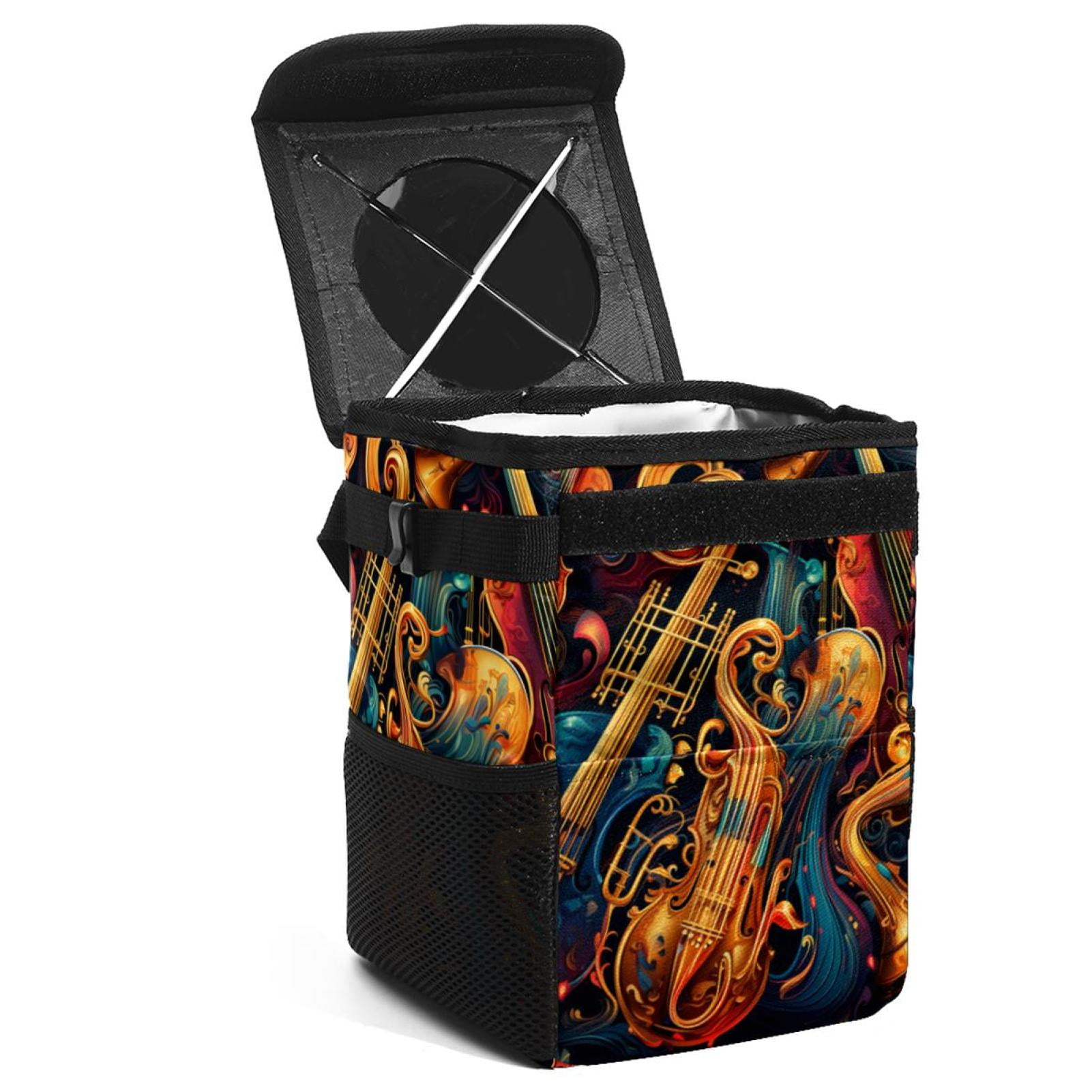 Musical Instrument Foldable Car Trash Bin with Lid and Leak-proof ...