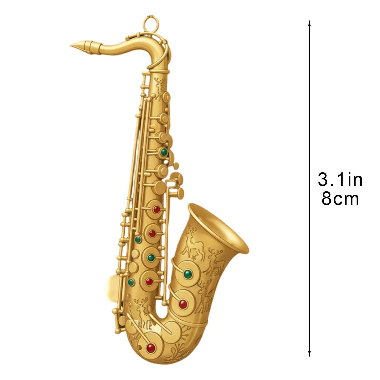 Musical Instrument Golden Filigree Christmas Ornament Set, Music ...