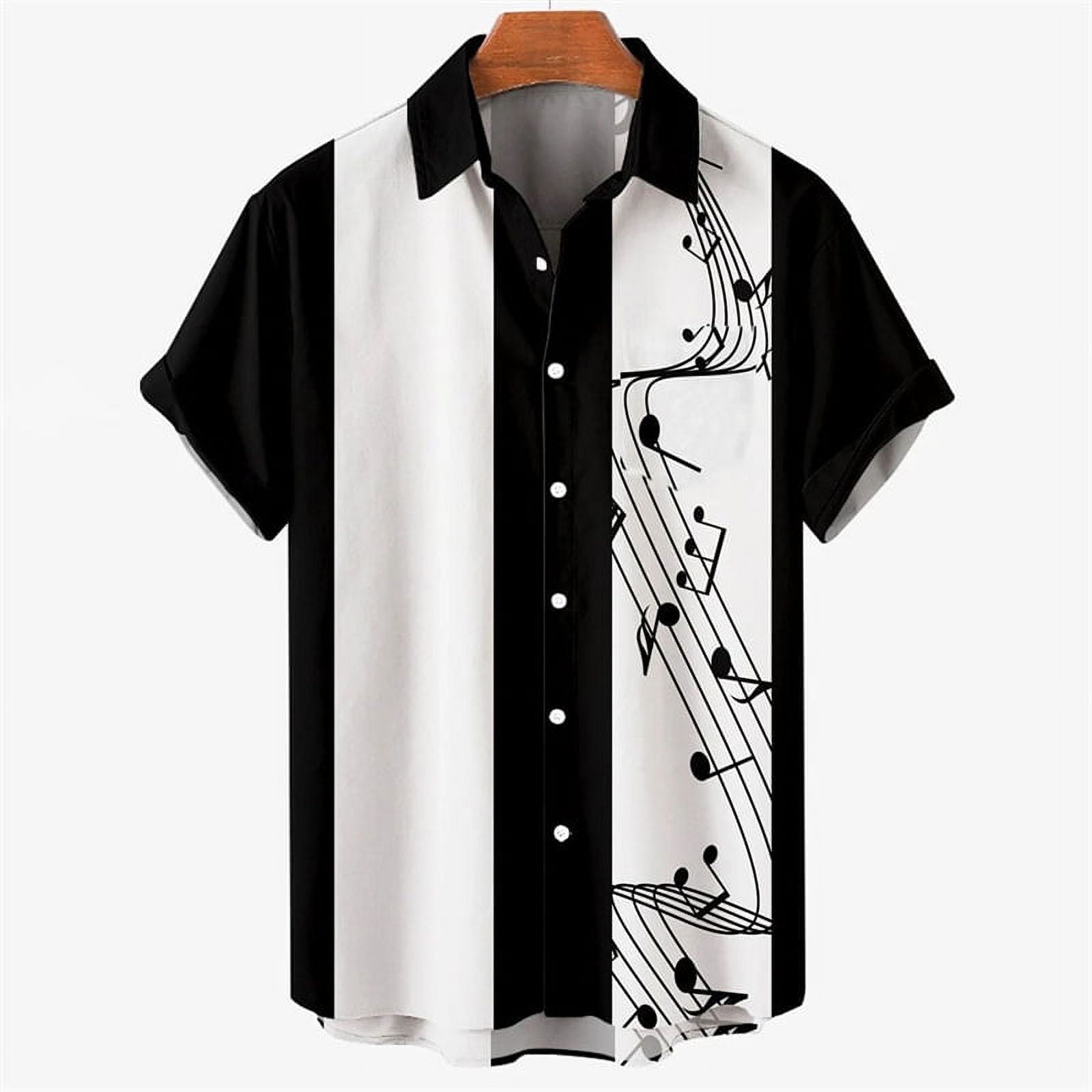 Musical Instrument Guitar 3d Print Shirt Men Summer Hip Hop Street ...