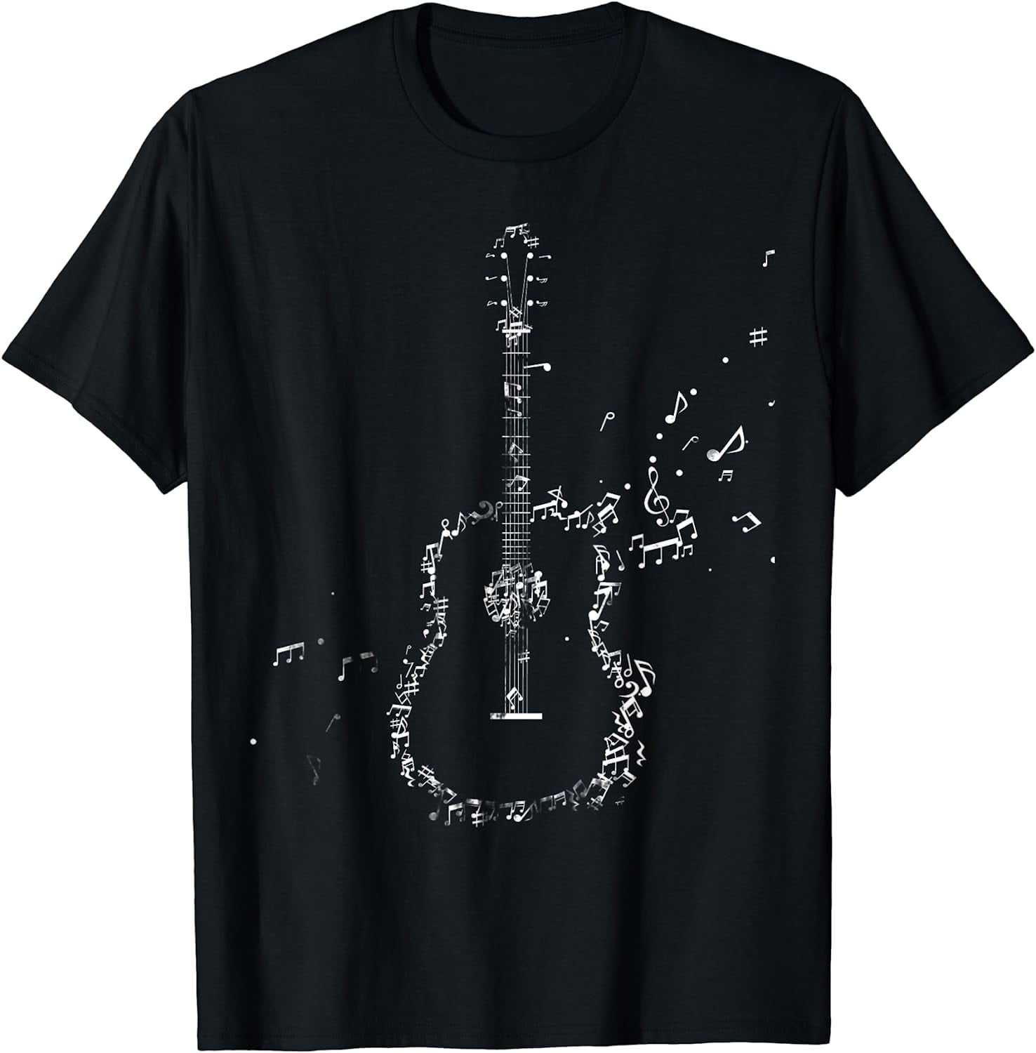 Musical Instrument Guitar Treble Clef T-Shirt - Walmart.com