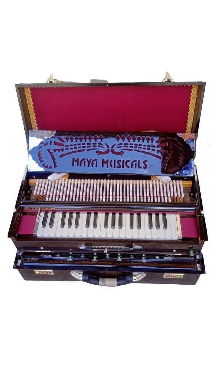 Musical Instrument Harmonium With Full Padding Chain Cover - 9 Scale ...