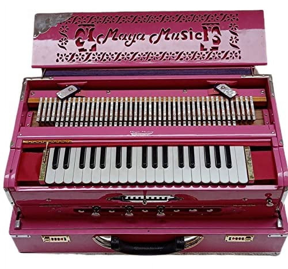 Musical Instrument Harmonium With Full Padding Chain Cover - 9 Scale ...