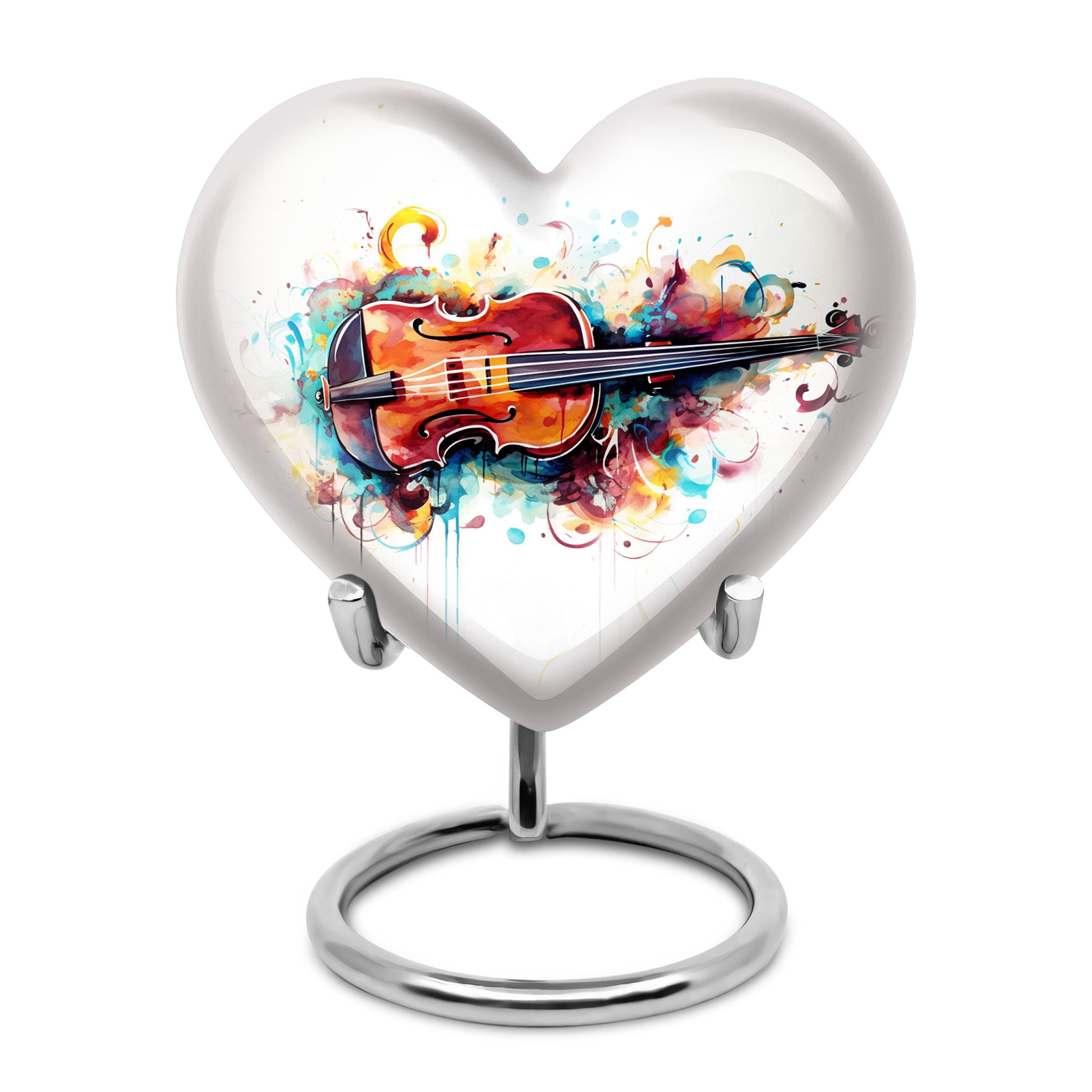 Musical Instrument Heart Shaped Urn Stand, Heart Urns for Ashes ...