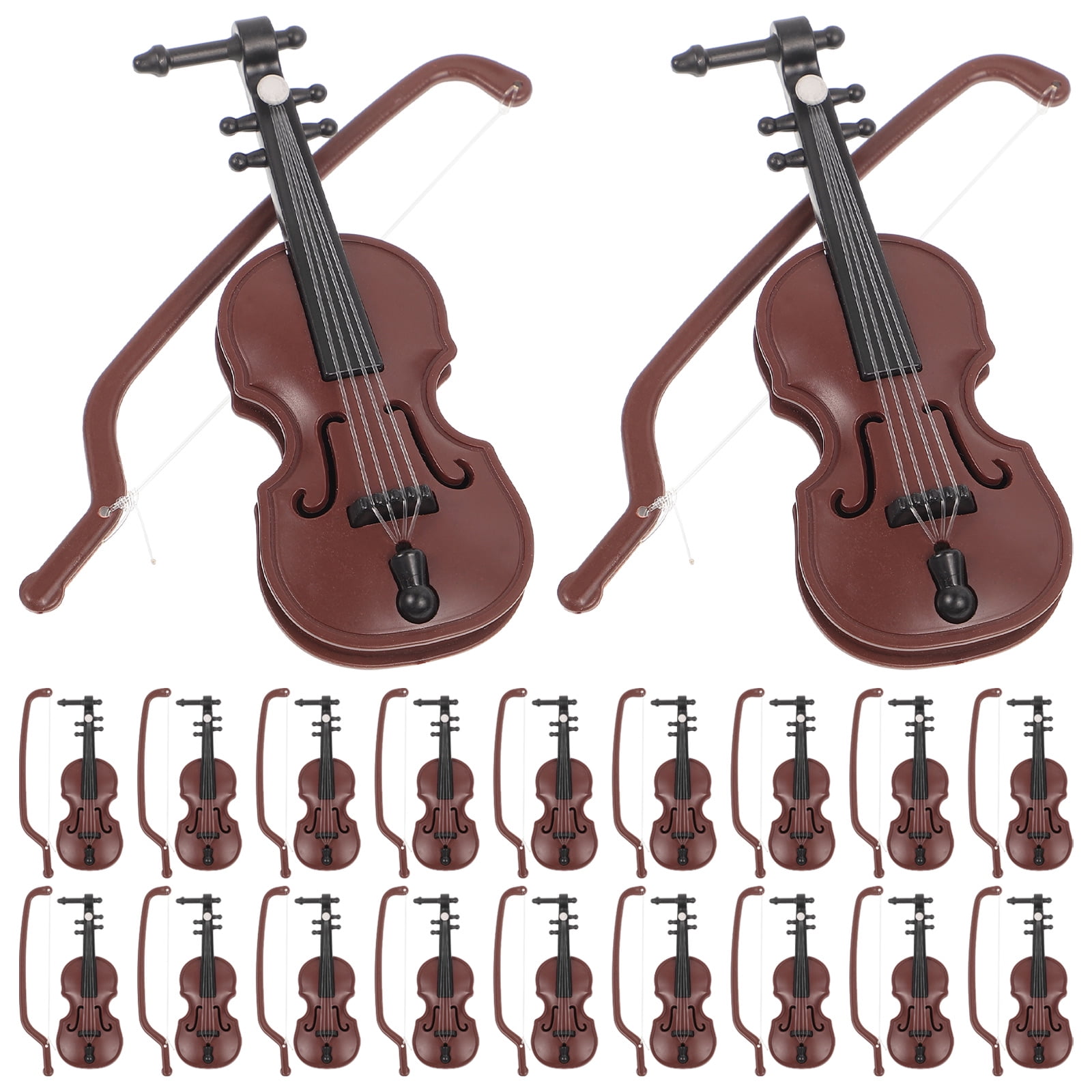 Musical Instrument Models,20 Sets of Xmas Mini Violin Models Desktop ...