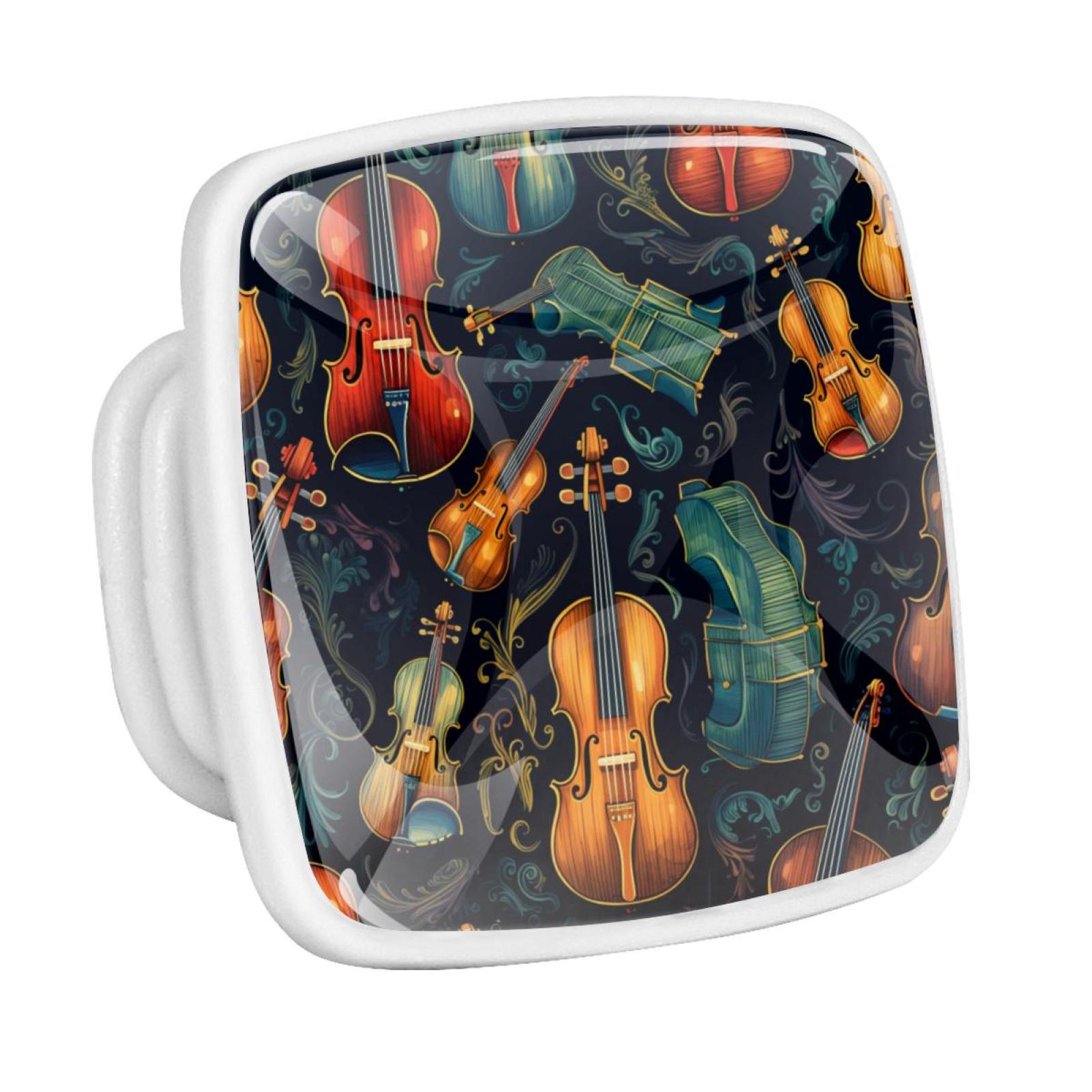 Musical Instrument Music Fluorescent Drawer Pulls with Screws Square 4 ...