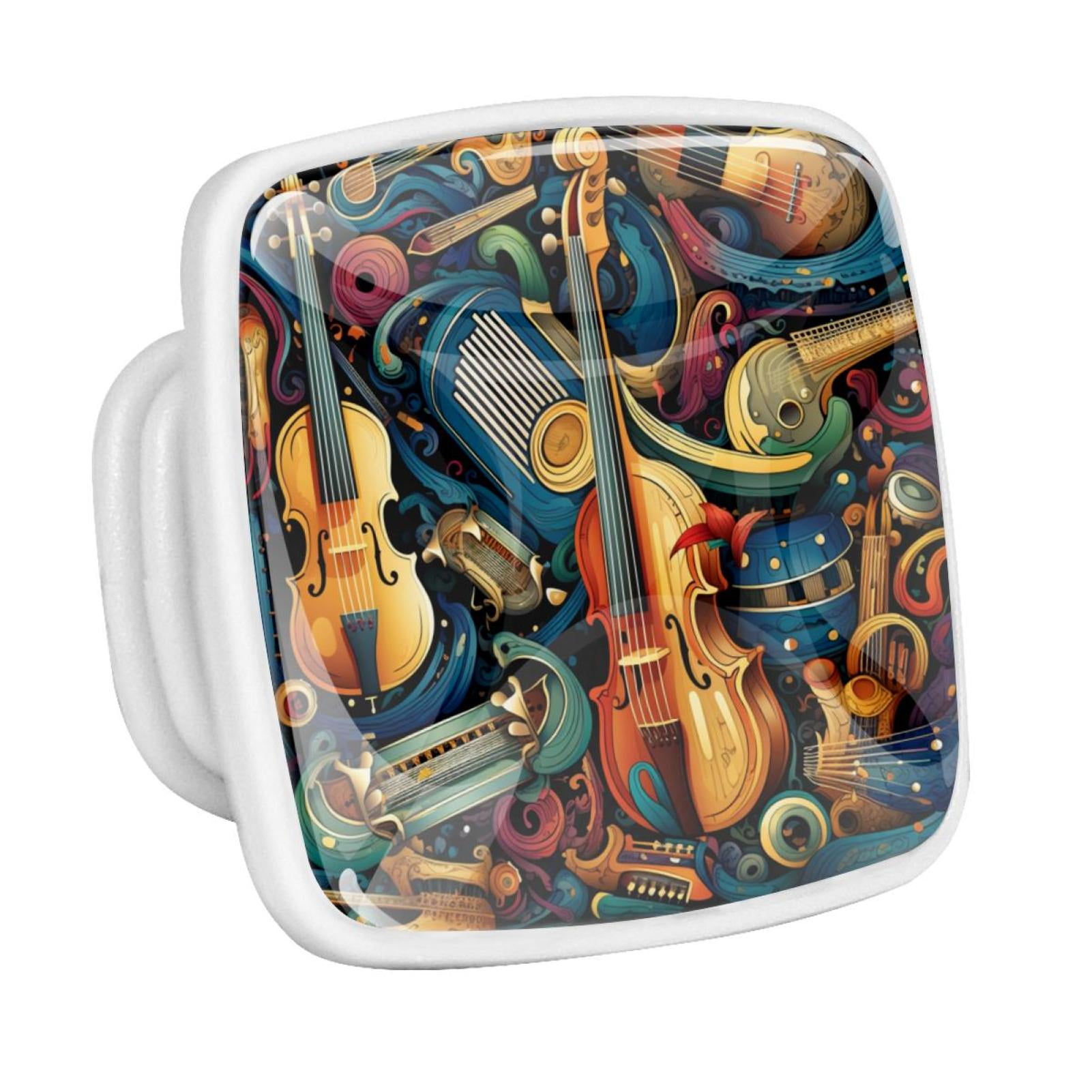 Musical Instrument Music Fluorescent Drawer Pulls with Screws Square 4 ...