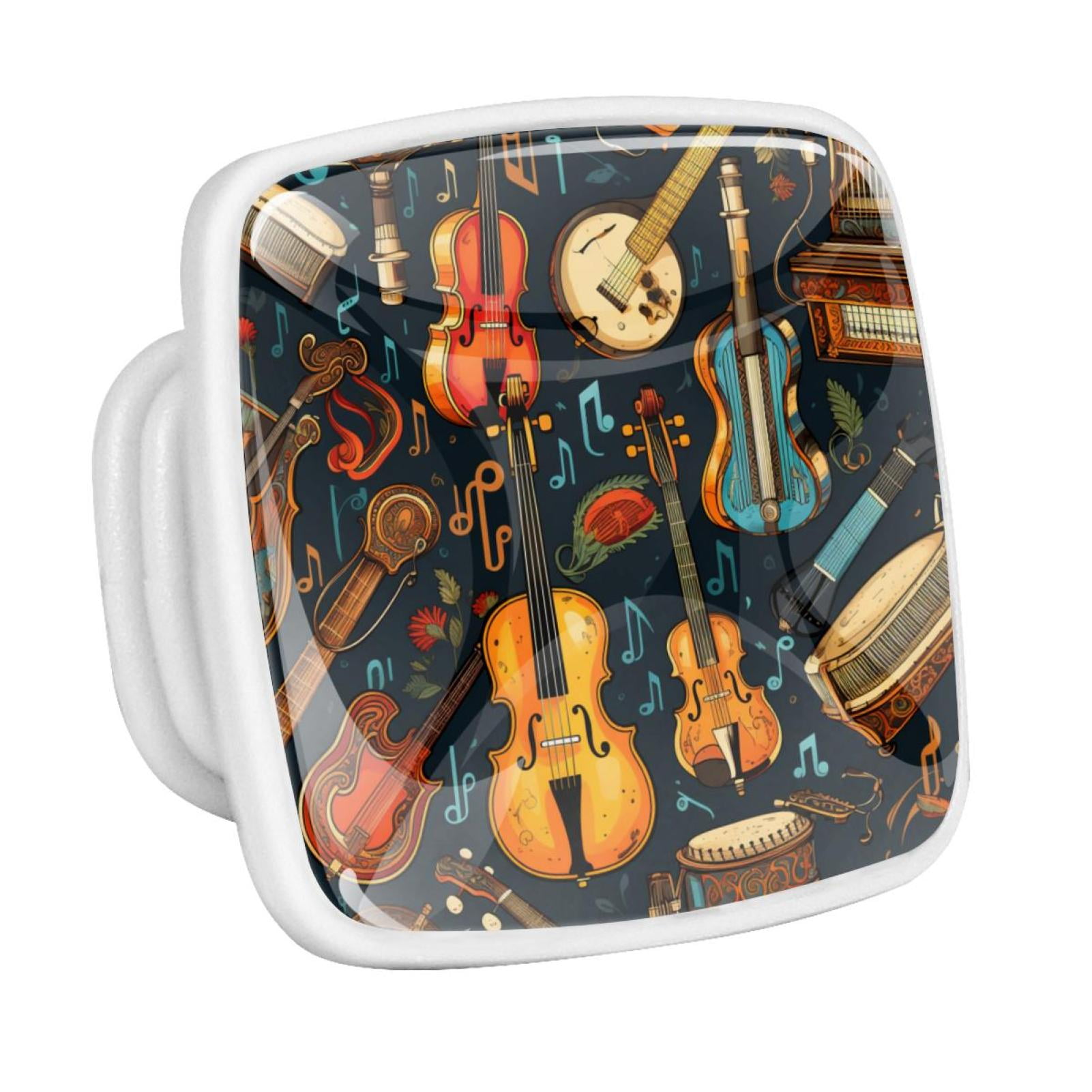 Musical Instrument Music Fluorescent Drawer Pulls with Screws Square 4 ...