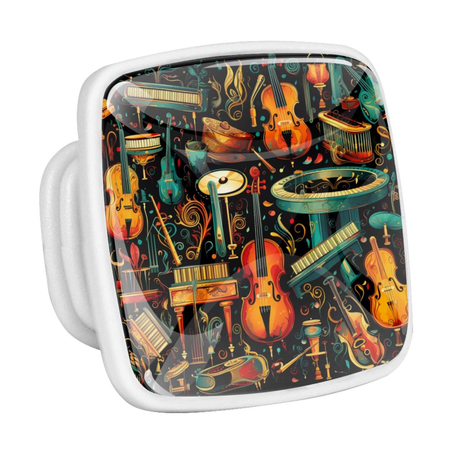 Musical Instrument Music Fluorescent Drawer Pulls with Screws Square 4 ...