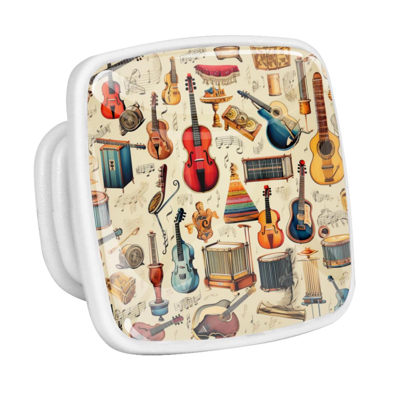 Musical Instrument Music Fluorescent Drawer Pulls with Screws Square 4 ...