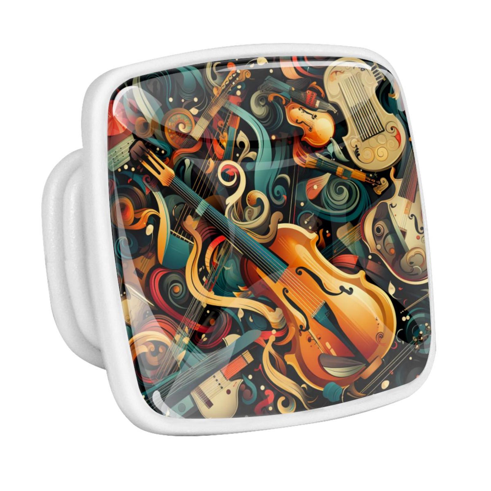 Musical Instrument Music Fluorescent Drawer Pulls with Screws Square 4 ...