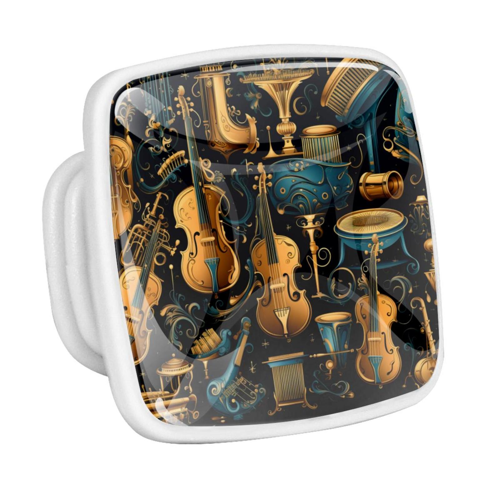 Musical Instrument Music Fluorescent Drawer Pulls with Screws Square 4 ...