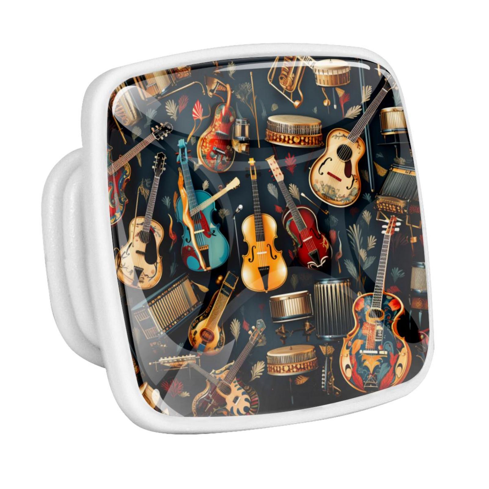 Musical Instrument Music Fluorescent Drawer Pulls with Screws Square 4 ...