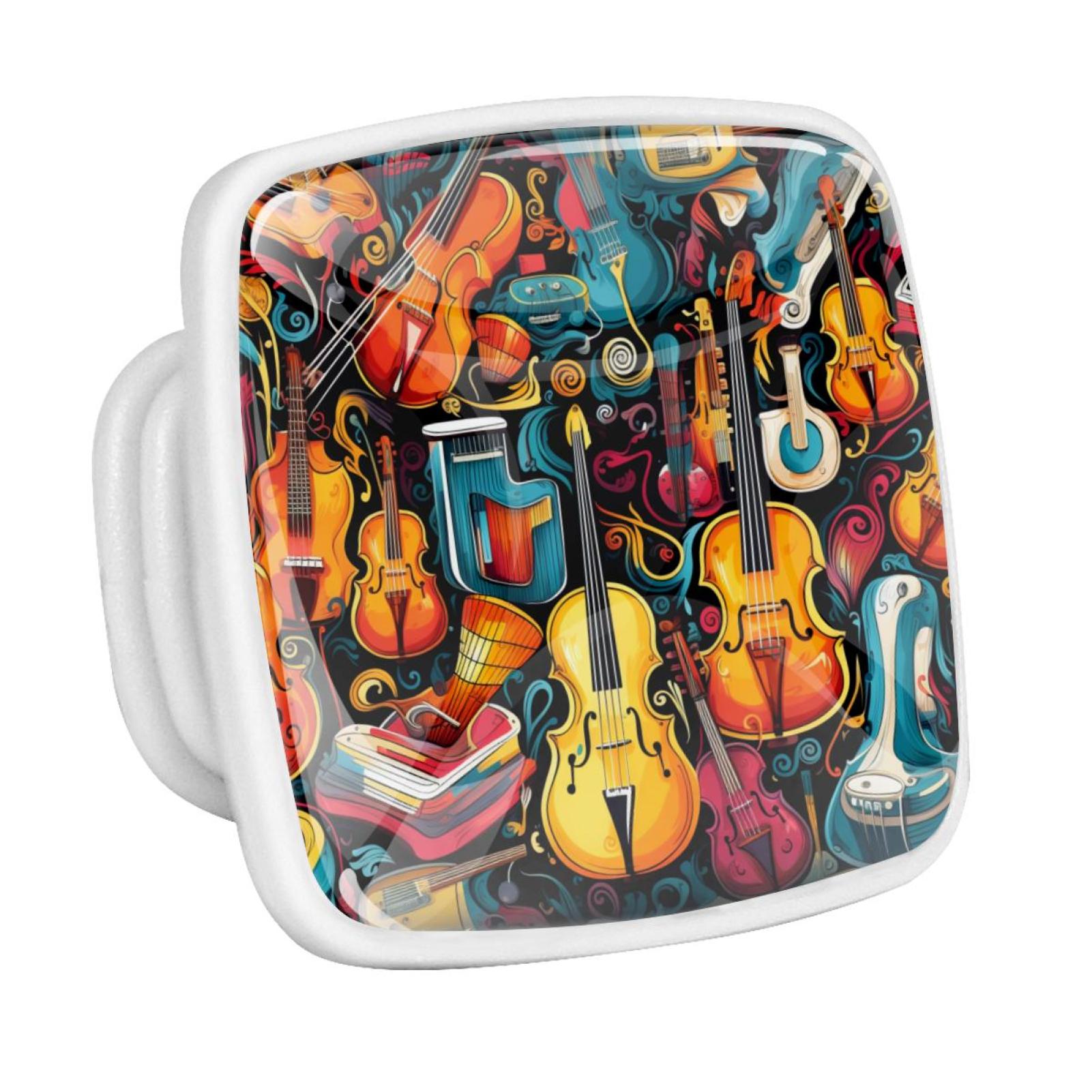 Musical Instrument Music Fluorescent Drawer Pulls with Screws Square 4 ...