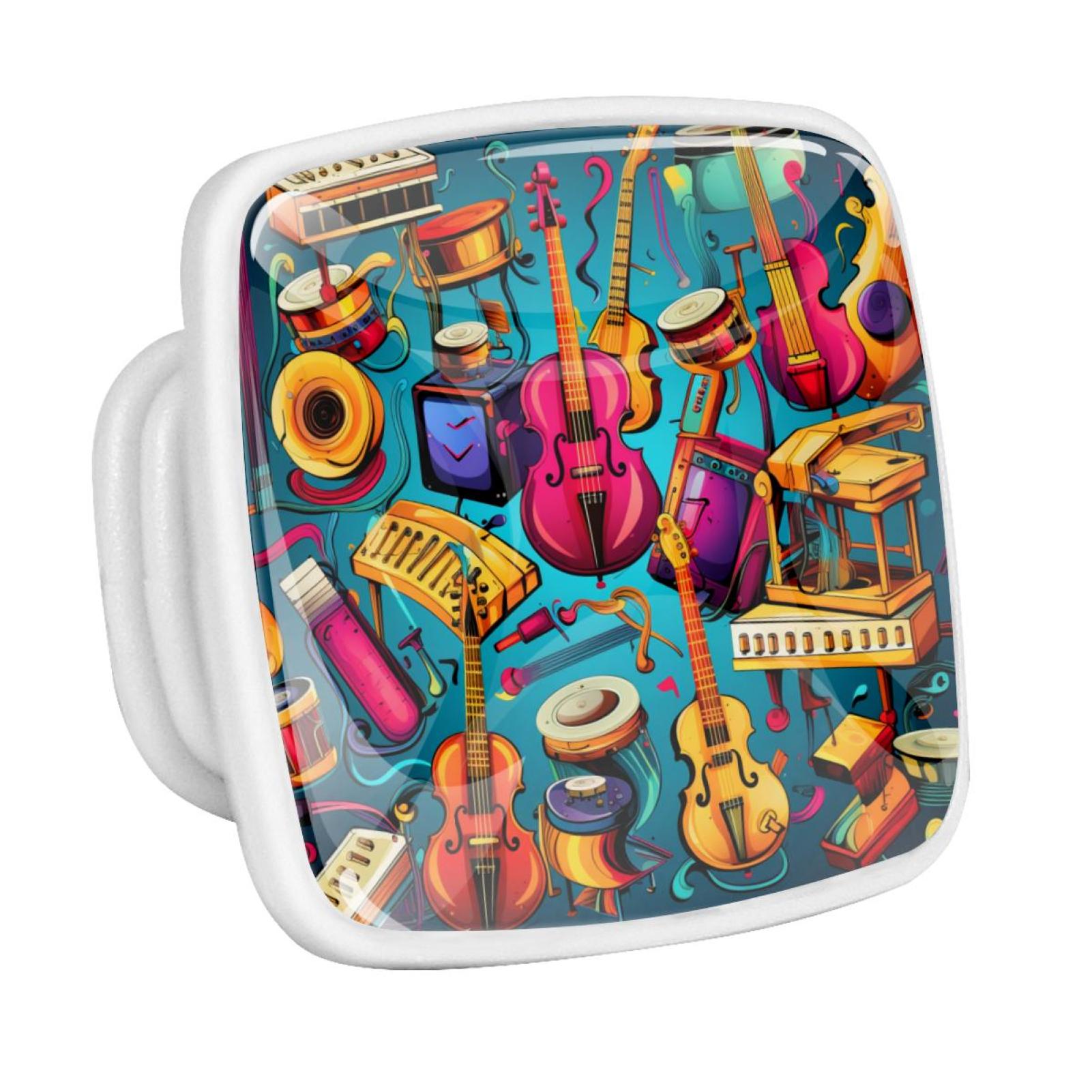 Musical Instrument Music Fluorescent Drawer Pulls with Screws Square 4 ...